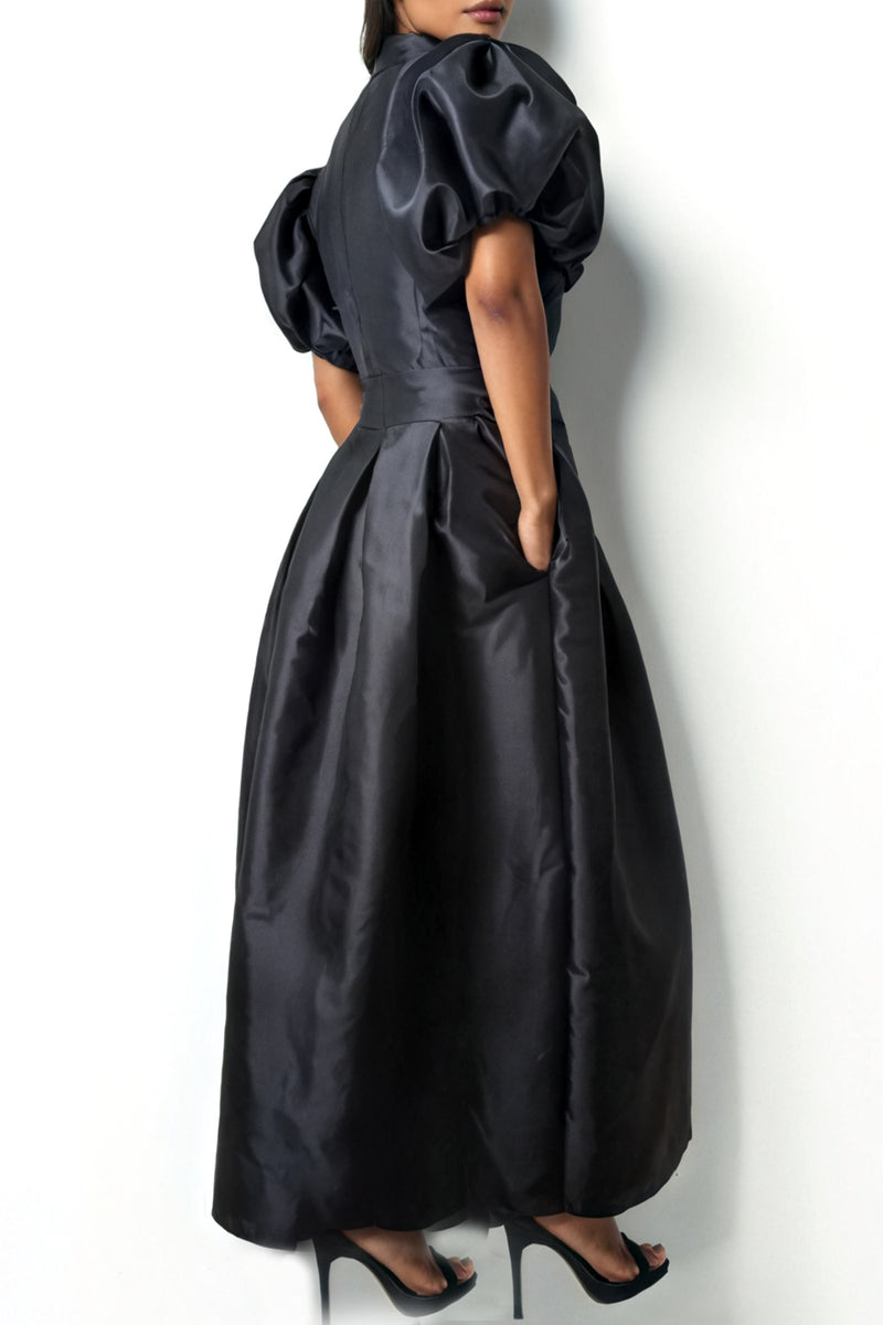 S3071 BEADED FLOWER MAXI DRESS (GRN, BLK) – N by Nancy