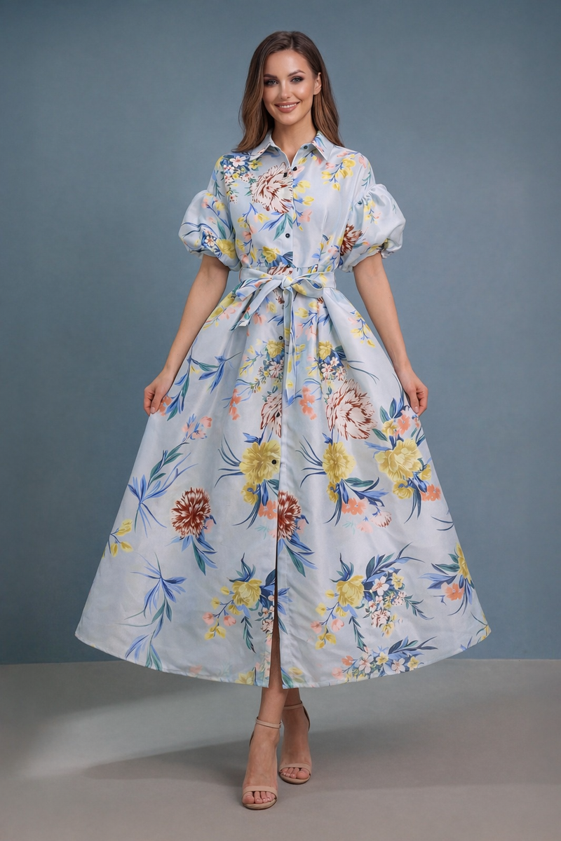 T2471 SOFT BLOOM MAXI DRESS – N by Nancy