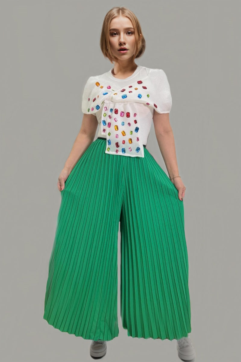 D10045 PANTS (GRN, YELLOW, PEARL) – N by Nancy