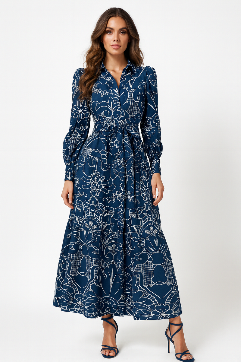 CH0118 FLORAL PRINT MAXI DRESS – N by Nancy
