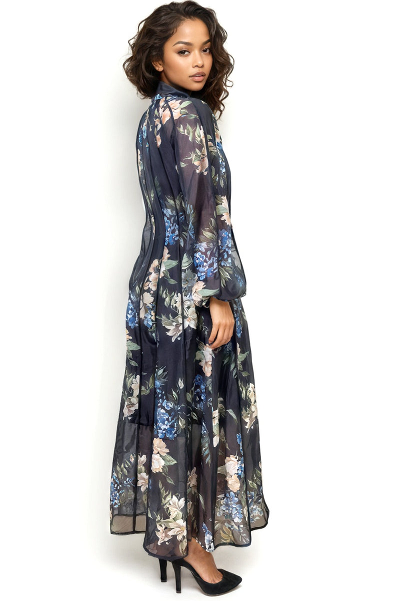 A94090 FLORAL MAXI DRESS – N by Nancy