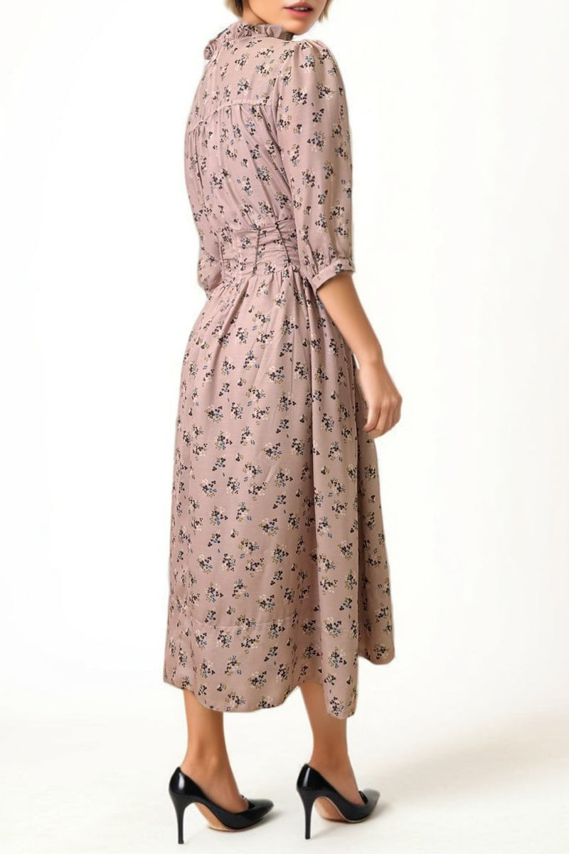 T8405 RUFFLED NECK DRESS – N by Nancy